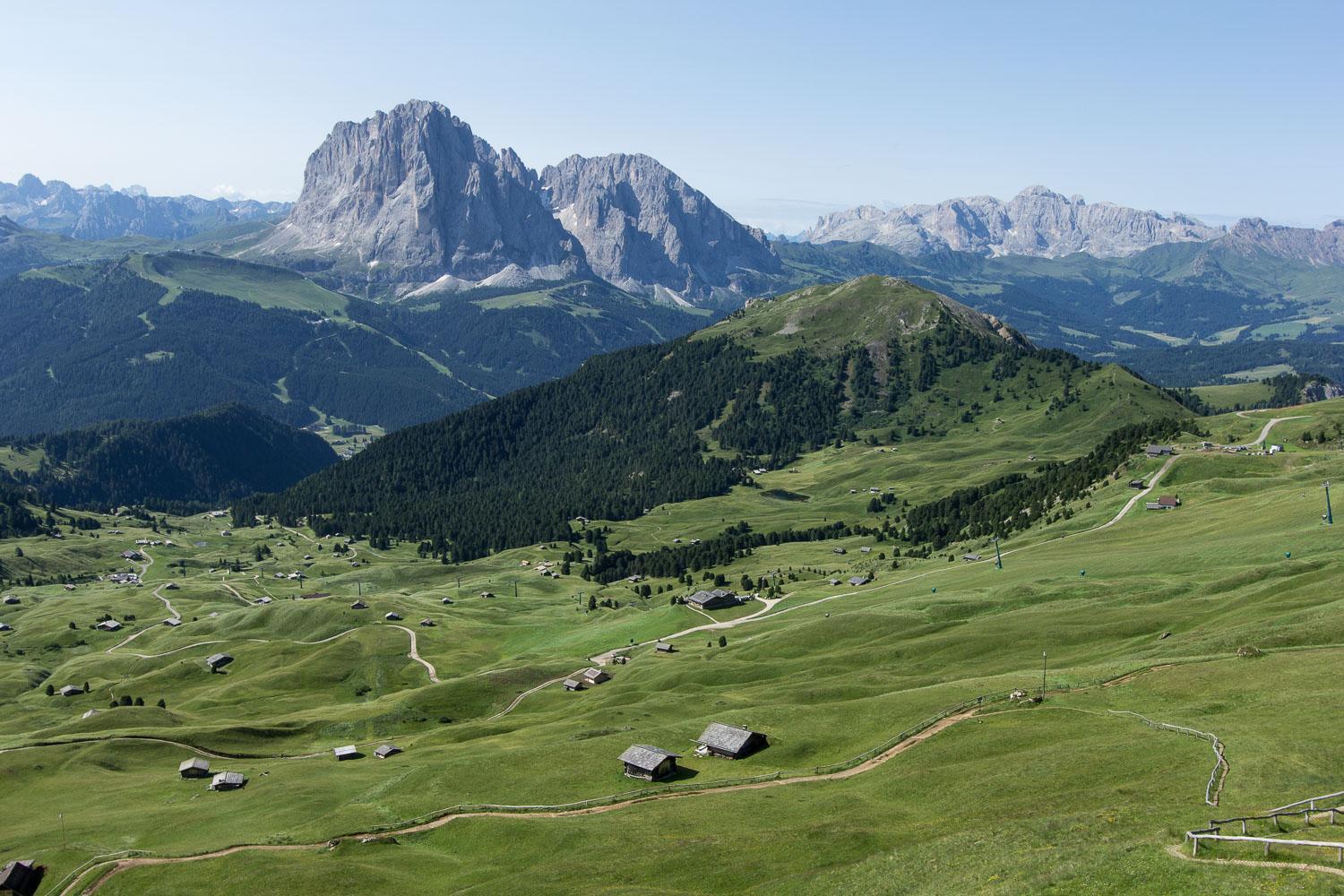 Crossing the Ridge Above Seceda, Val Gardena, Dolomites, Italy - Wide ...
